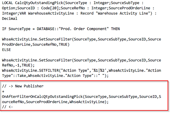 [EventRequest] Codeunit 7314 “Warehouse Availability Mgt.”, CalcQtyOutstandingPick [Local ...