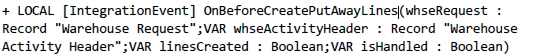 Eventrequest Codeunit 7321 Create Inventory Put Away” Code Local