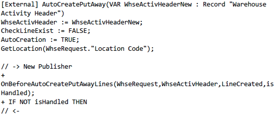 [EventRequest] codeunit 7321 “Create Inventory Put-away”, [External] AutoCreatePutAway · Issue ...