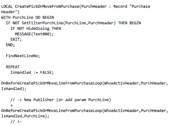 [EventRequest] codeunit 7322 “Create Inventory Pick/Movement”,CreatePickOrMoveFromPurchase ...