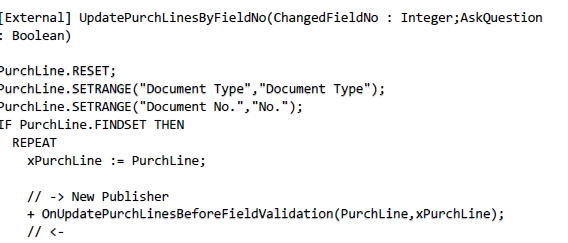[EventRequest] Table 38 “Purchase header”, UpdatePurchLinesByFieldNo[External] · Issue #4077 ...