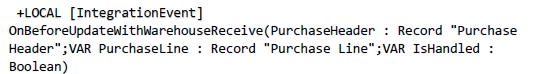 [EventRequest] Table 39 “Puchase Line”,UpdateWithWarehouseReceive[External] · Issue #4217 ...