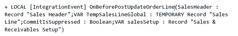 [EventRequest] codeunit 80 “Sales Post”, LOCAL PostUpdateOrderLine([local] · Issue #4235 ...