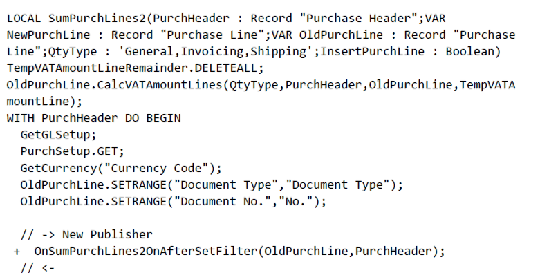 [EventRequest] codeunit 90 “Purch.-Post”, SumPurchLines2[local] · Issue #4237 · microsoft ...