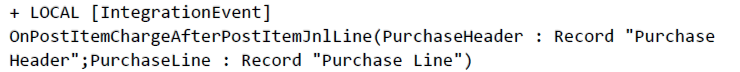 [EventRequest] codeunit 90 “Purch.-Post”, PostItemCharge[local] · Issue #4245 · microsoft ...