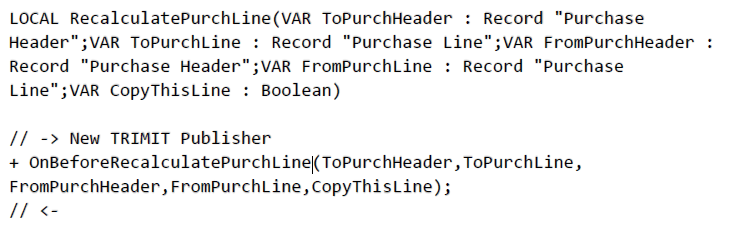 [EventRequest] codeunit 6620 “Copy document mgt”, RecalculatePurchLine [Local] · Issue #4316 ...