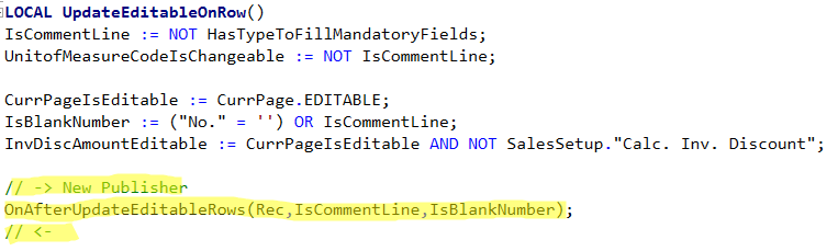 [EventRequest] Page 95 “Sales Quote Subform”, UpdateEditableOnRow [Local] · Issue #4631 ...