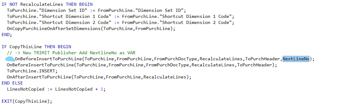 [EventRequest]Add new Var to codeunit 6620 “Copy Document Mgt.”, CopyPurchLine [Local] · Issue ...