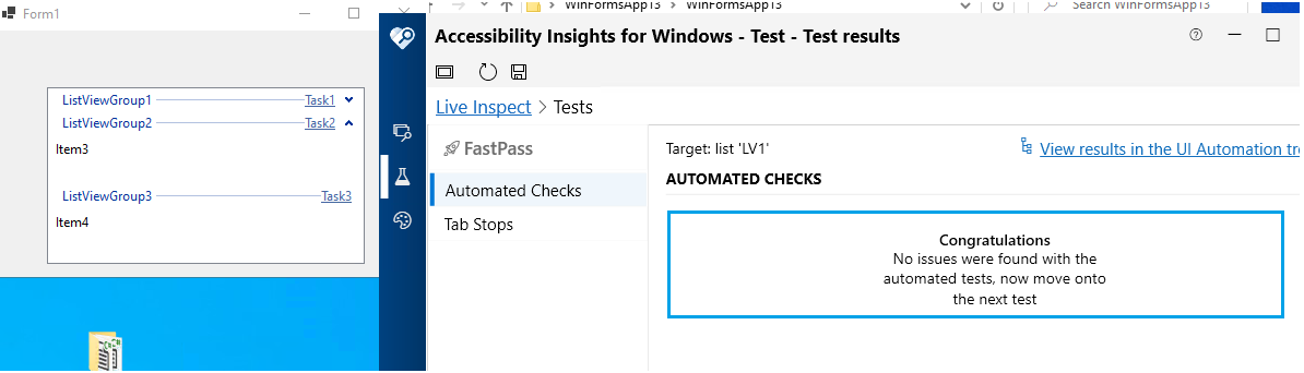 [Accessibility] AccessibilityInsight: An onscreen element must not have ...