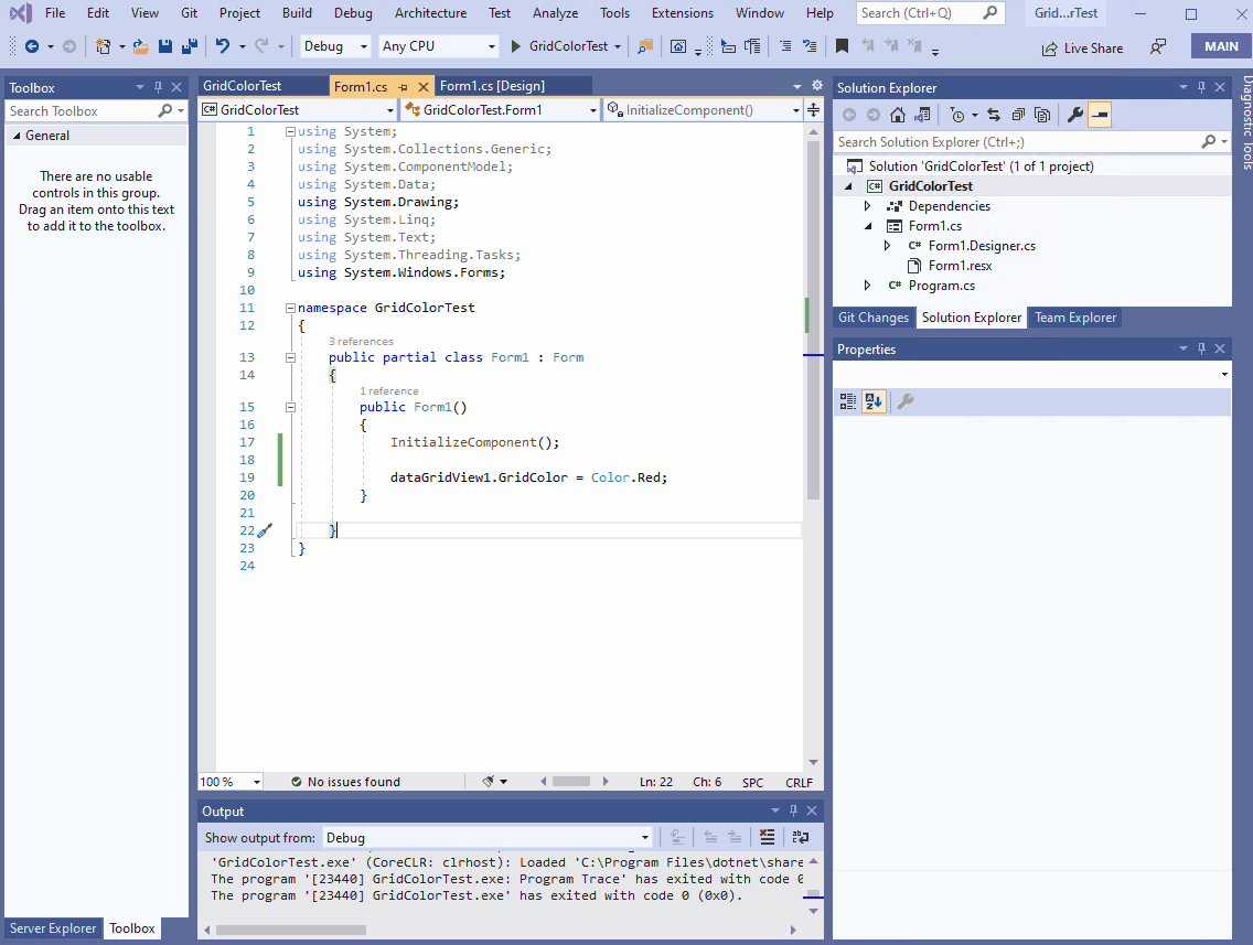 The GridColor property of DataGridView doesn't work · Issue #3829 · dotnet/winforms · GitHub