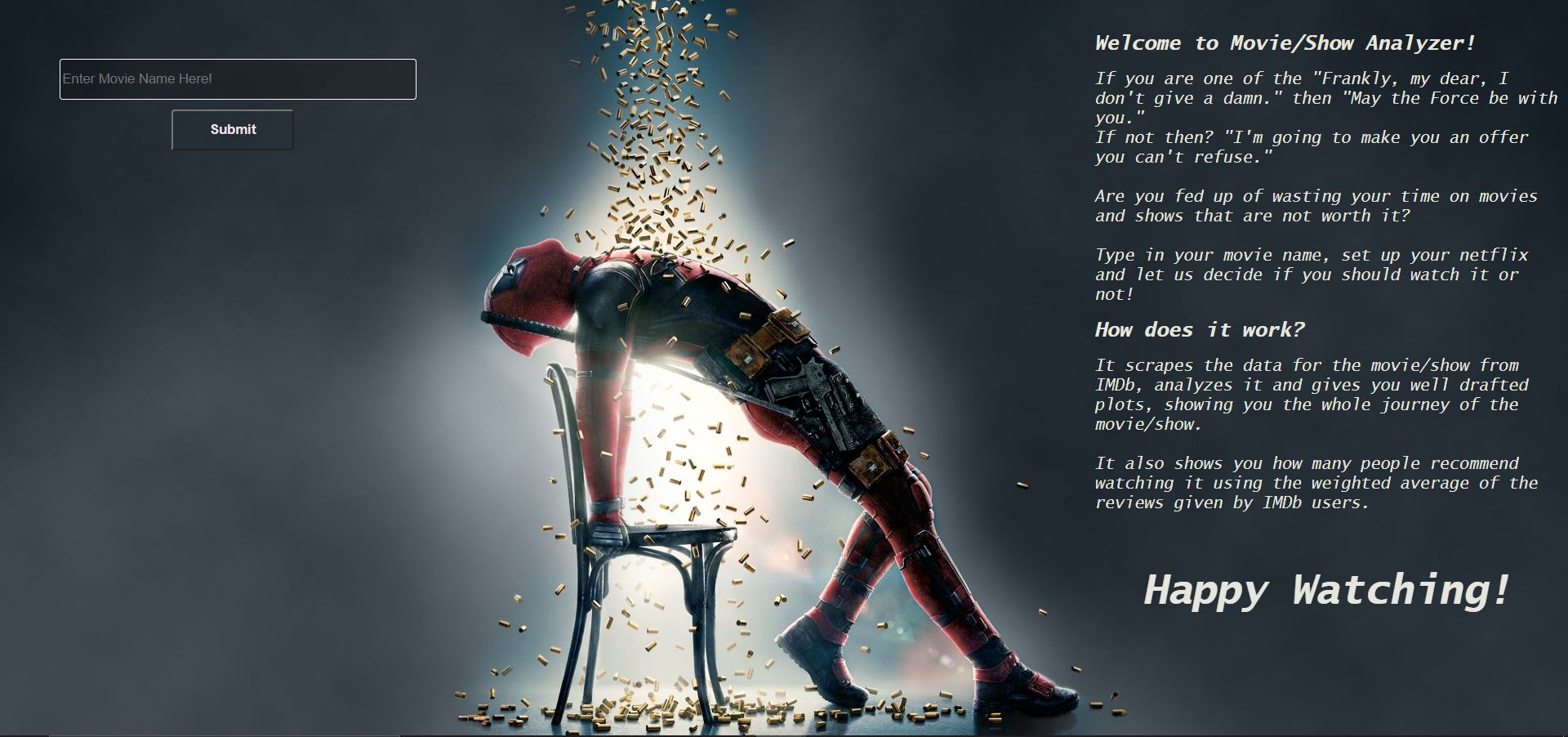 GitHub - Bhavesh-py/Movie-Series-Analyzer: Python based project that ...