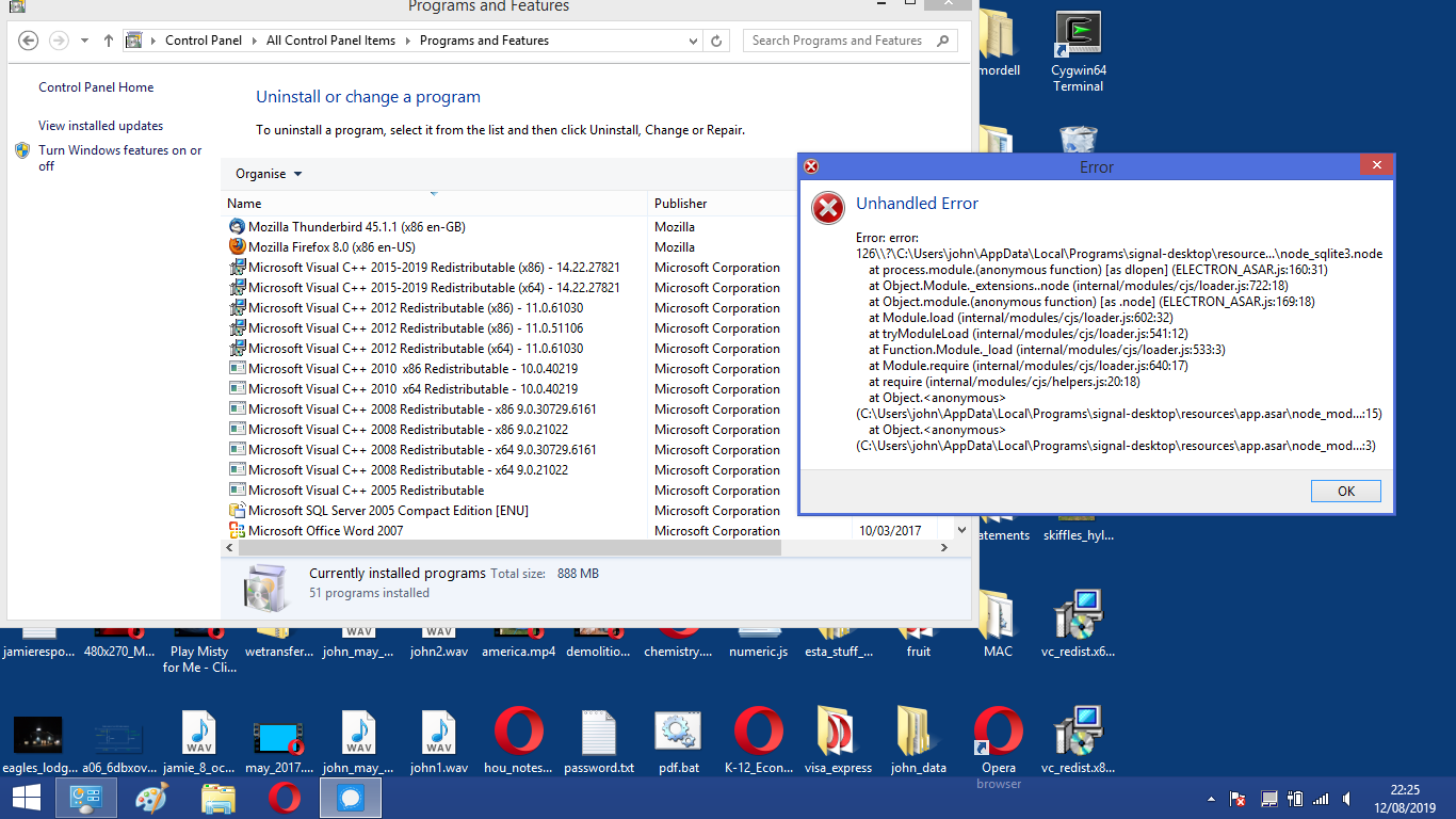 Windows 8.1: Signal will not run, error with node_sqlite3.node · Issue #3501 · signalapp/Signal ...