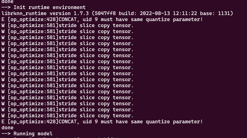 CONCAT, uid 9 must have same quantize parameter · Issue #391 · rockchip-linux/rknn-toolkit · GitHub