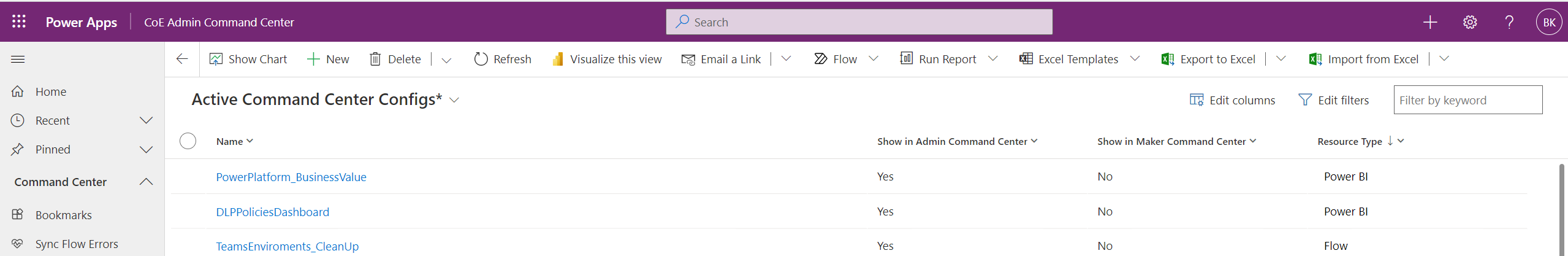 [CoE Starter Kit - QUESTION] CoE - Admin Command Center Bookmarks · Issue #5719 · microsoft/coe ...