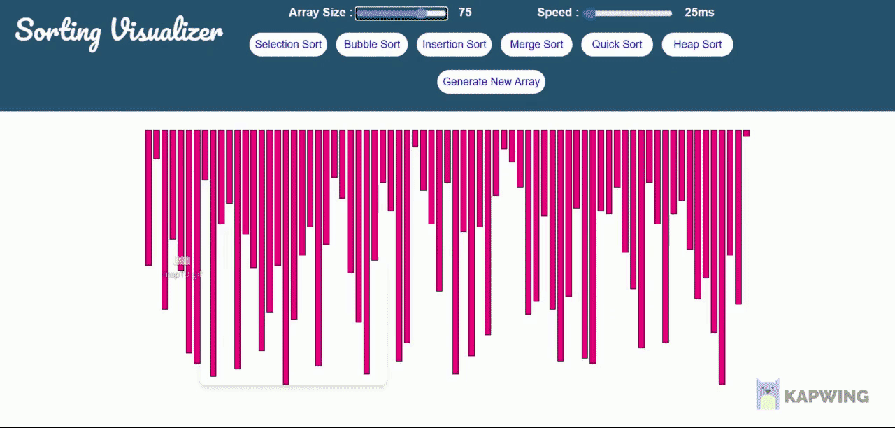 GitHub - Arya1011/Sorting_Visualization: Sorting algorithms visualizer built using Javascript ...
