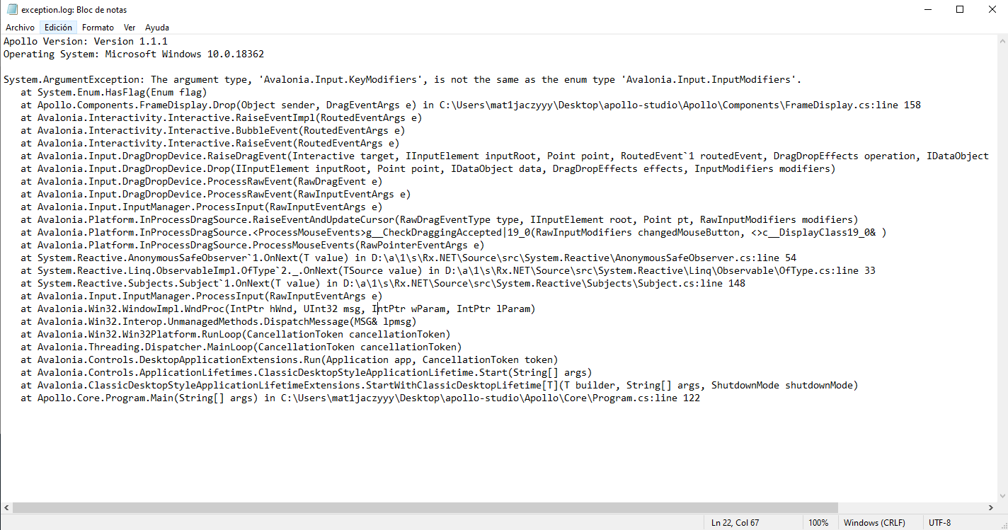 Apollo crashes when clicking on Frames in Pattern Editor · Issue #276 · mat1jaczyyy/apollo ...