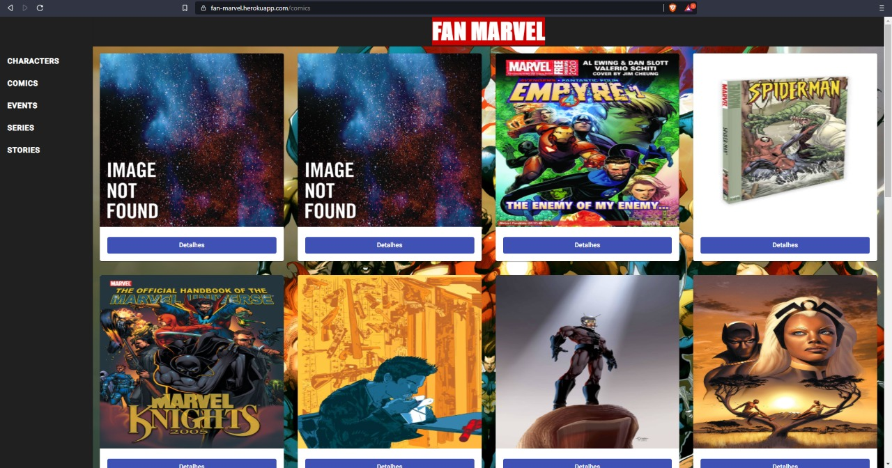 GitHub - Eduardo-ops/Fan-Marvel: Site que nos oferece uma base de dados ...