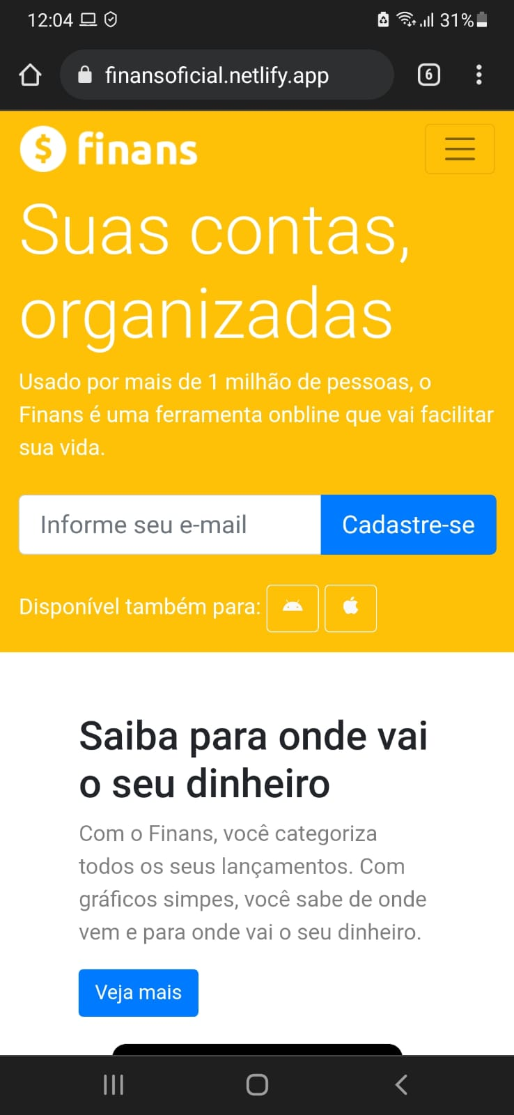 GitHub - Eduardo-ops/finans: Projeto com base em simular uma página web responsiva de um sistema ...