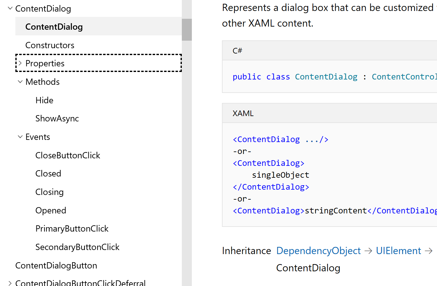 Please add the ability to hide inherited members. · Issue #606 · MicrosoftDocs/winrt-api · GitHub