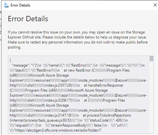 Fail to get permissions for one Azure AD attached ADLS Gen2 folder · Issue #4047 · microsoft ...