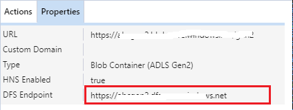 Miss a '/' at the end of the DFS Endpoint for one SAS attached ADLS Gen2 blob container · Issue ...