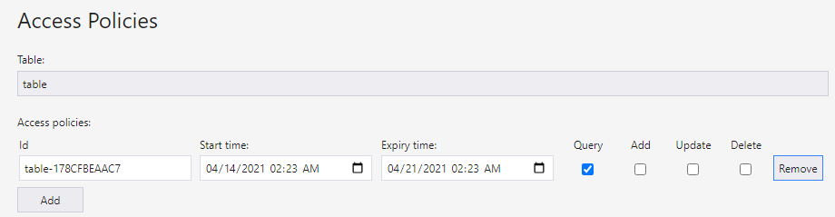 Keep Consistent Permissions Between Shared Access Signature Dialog And Summary Dialog