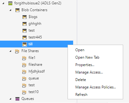 No 'Acquire Lease' & 'Break Lease' actions for one new created ADLS Gen2 blob container · Issue ...