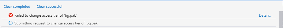 Show an odd message after changing the access tier for one leased ADLS Gen2 blob · Issue #2158 ...