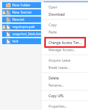 'Change Access Tier…' is enabled when selecting all ADLS Gen2 blobs and folders · Issue #3269 ...