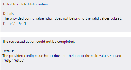 Pop up an error when clicking 'Manage Access Policies…' action for one QA blob container · Issue ...
