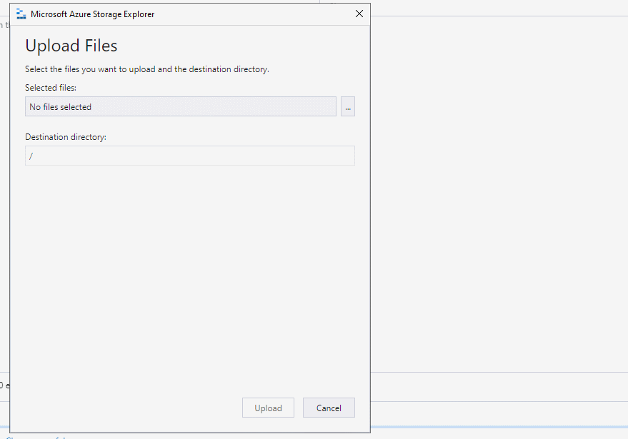 The file selected for the first time doesn't show in the 'Upload Files ...