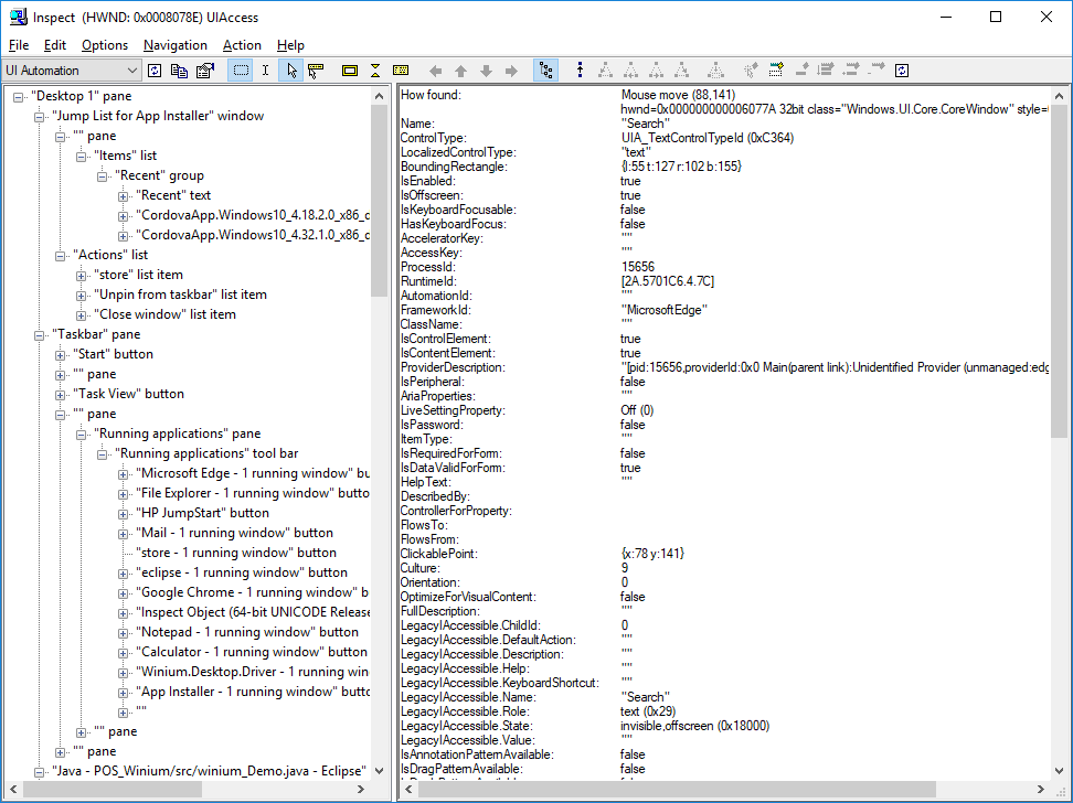 Unable To Click On Any Element On The Page Using Winapps Method Only
