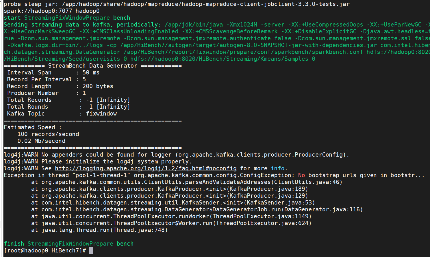 请问用贵工具测试streaming时出现该异常如何解决 · Issue #679 · Intel-bigdata/HiBench · GitHub