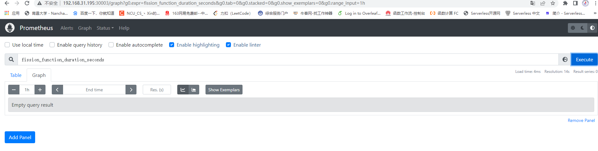 How to use Prometheus to monitor fission in the case of personal K8s cluster Nodeport deployment ...