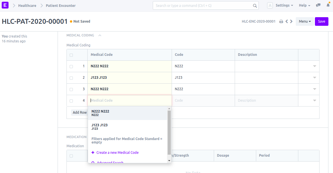 Duplicate Medical Code getting added on Codification Table child table ...