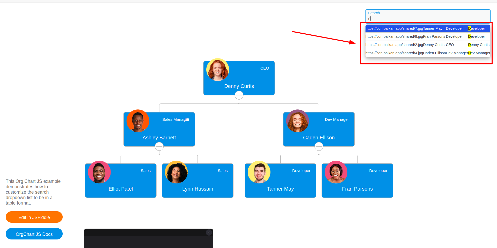 Search fiend results · Issue #691 · BALKANGraph/OrgChartJS · GitHub