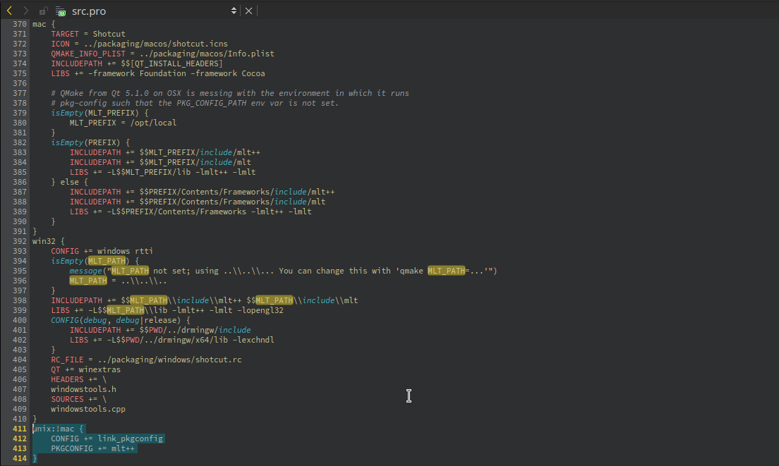 Defect with the mlt++6 when compiling from source. · Issue #1171 · mltframework/shotcut · GitHub