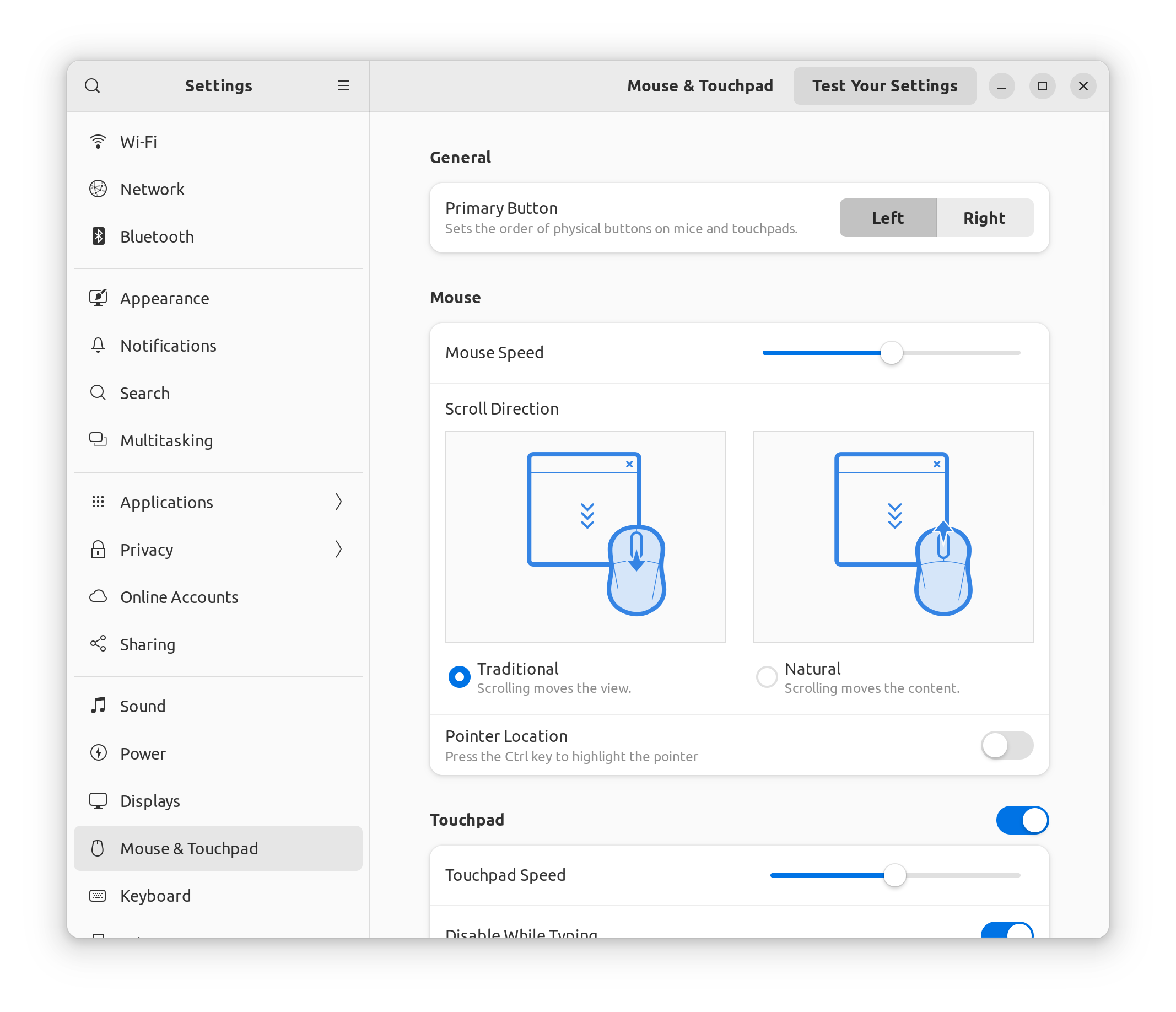 include common mouse and touchpad settings · Issue #4 · Vanilla-OS/gnome-control-center · GitHub