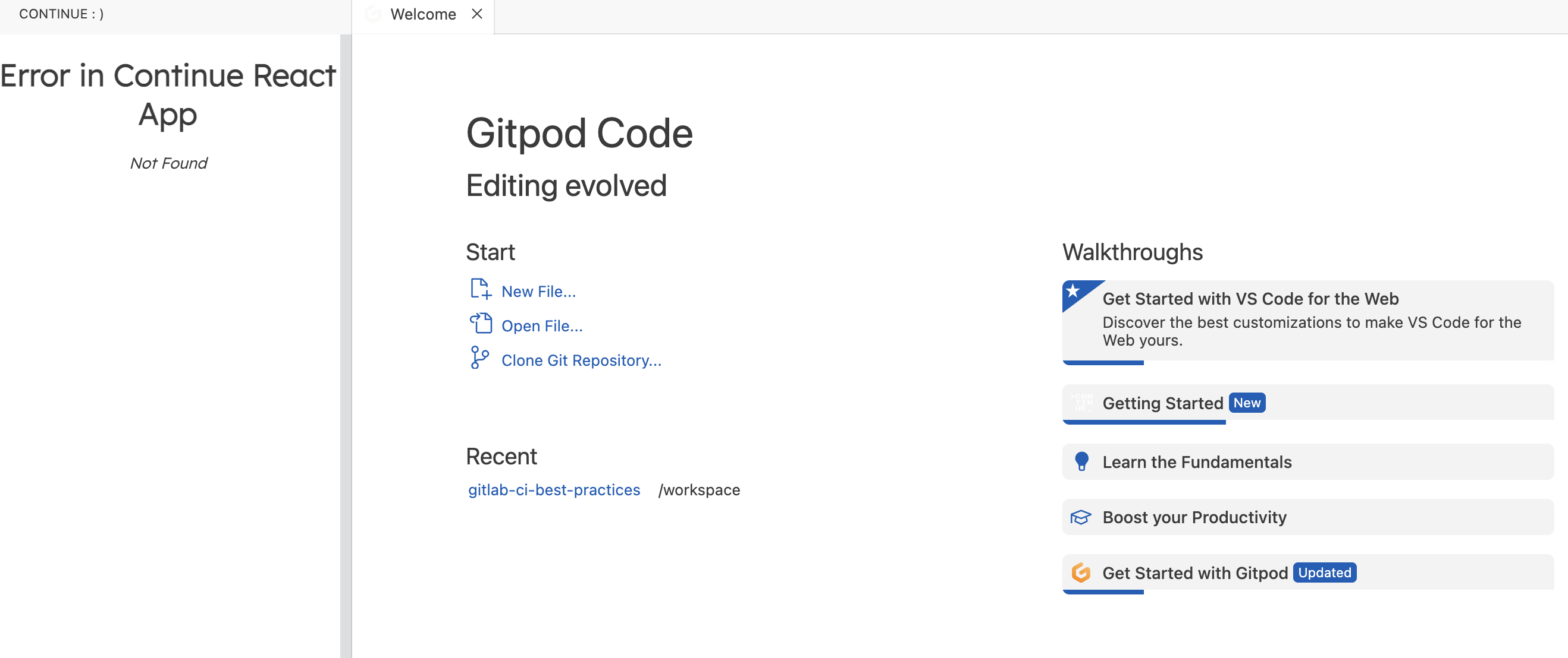 Continue don't work or can't render in cloud based IDE · Issue #430 · continuedev/continue · GitHub