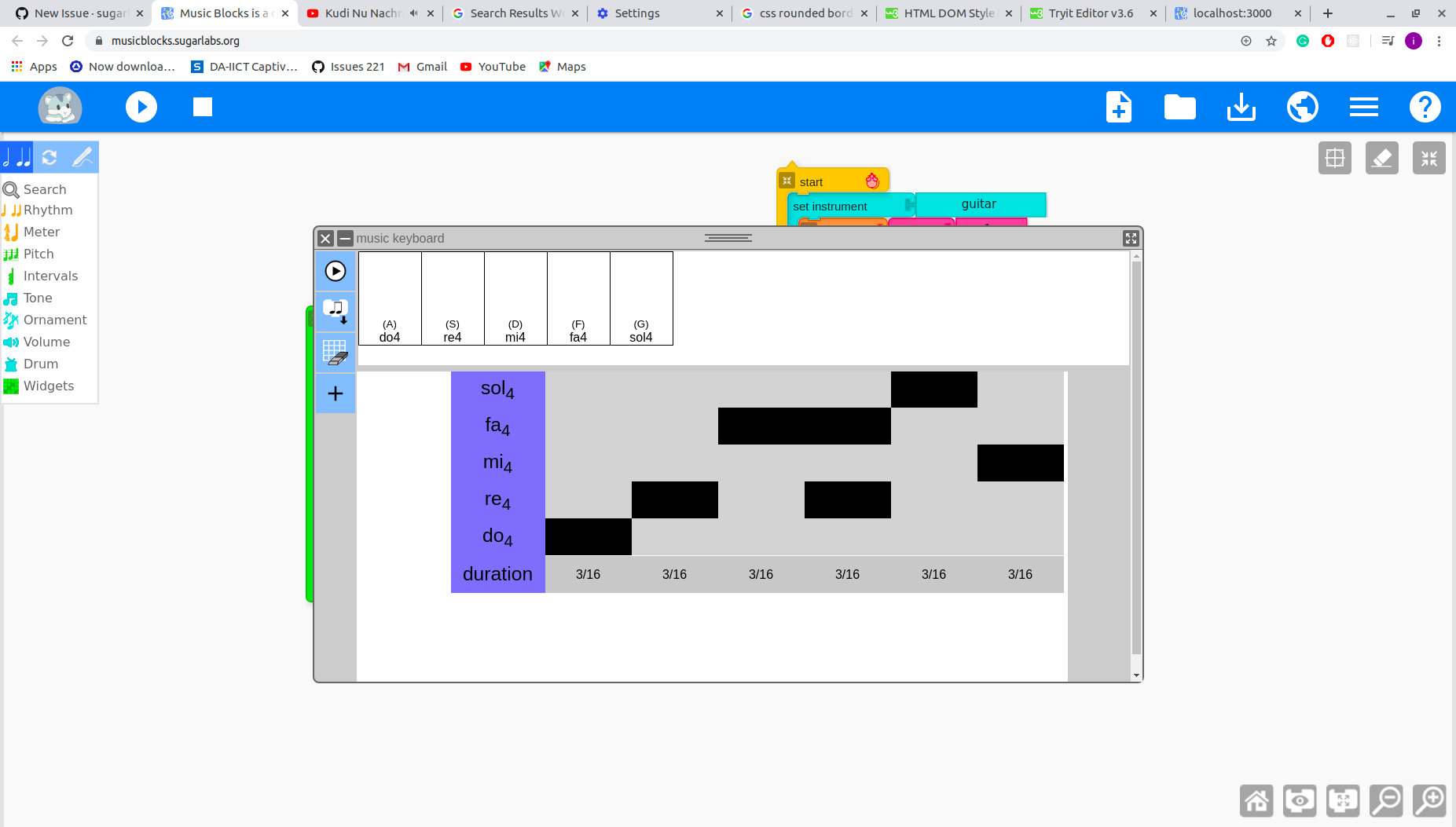 Music keyboard: table grids not visible · Issue #2182 · sugarlabs/musicblocks · GitHub
