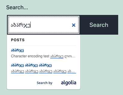 Problem to show fonts with MACRON · Issue #150 · WebDevStudios/wp-search-with-algolia · GitHub