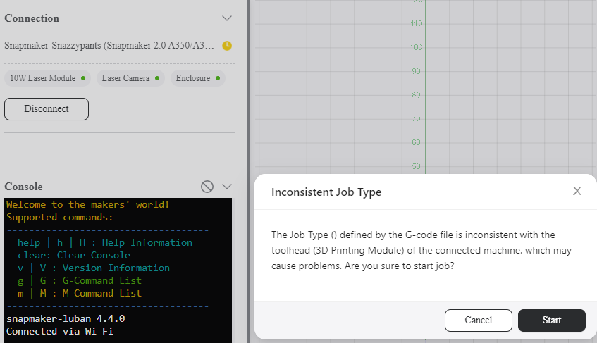 Bug: Inconsistent Job Type in Workspace · Issue #1815 · Snapmaker/Luban · GitHub