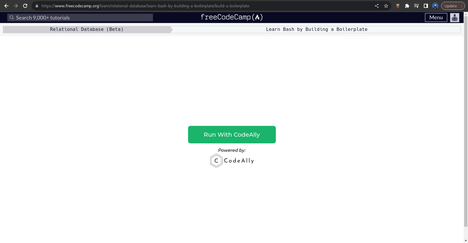Hide breadcrumbs when in CodeAlly container (relational database ...