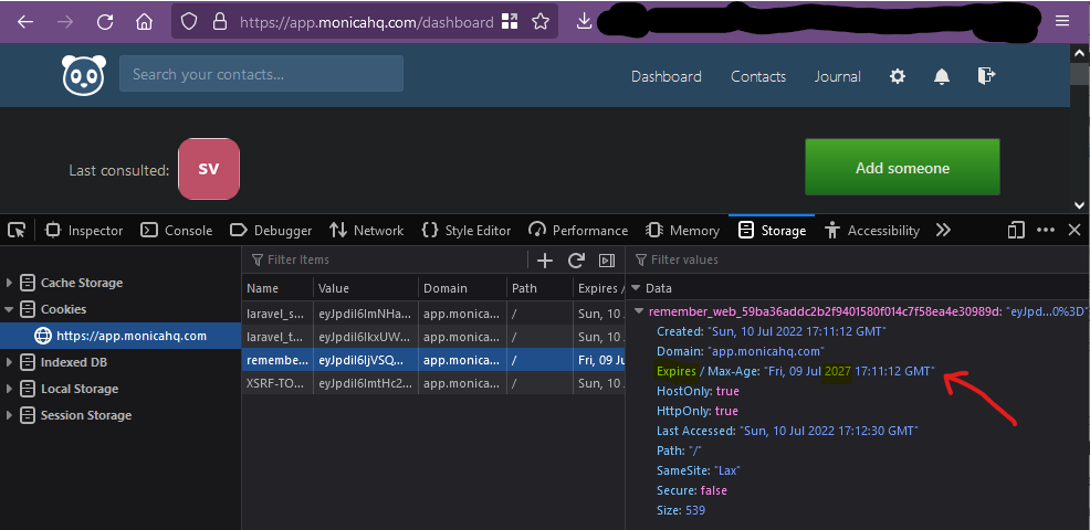 Session never expiring · Issue #6219 · monicahq/monica · GitHub