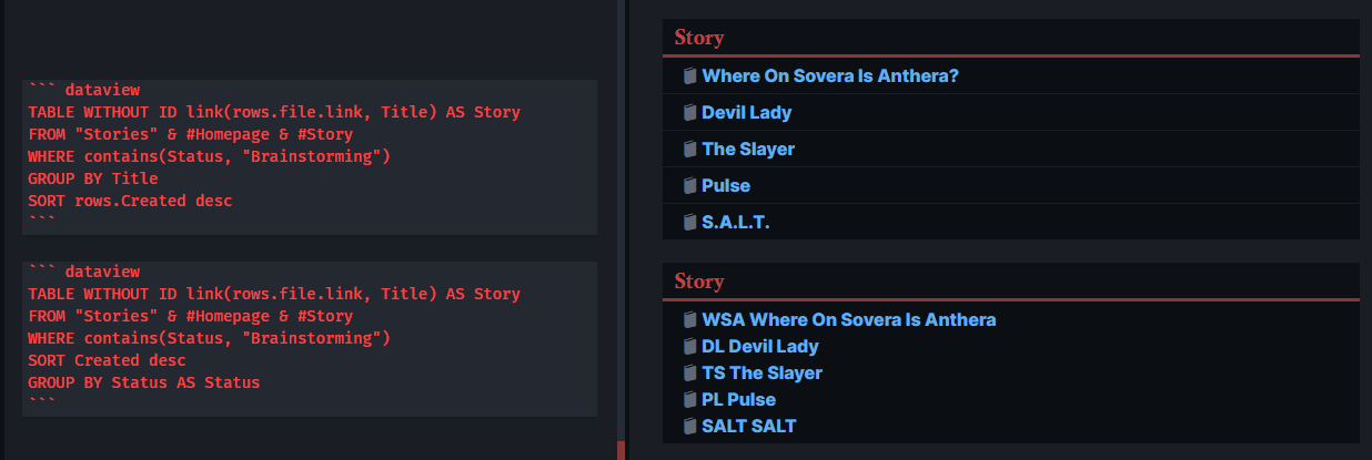 Group By Doesn't Work With Link() · Issue #450 · blacksmithgu/obsidian-dataview · GitHub