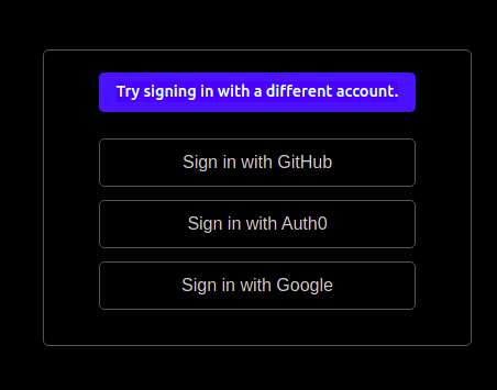 Getting - Try signing in with a different account. · Issue #3241 · nextauthjs/next-auth · GitHub