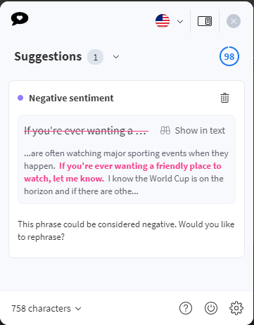 Non-negative text flagged as negative · Issue #162 · jonathanpeppers/inclusive-code-reviews ...