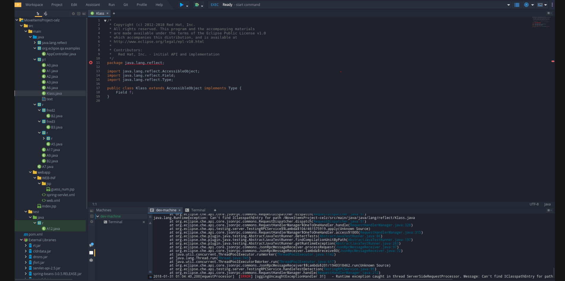 Refactor rename/move does not work properly · Issue #8531 · eclipse-che/che · GitHub