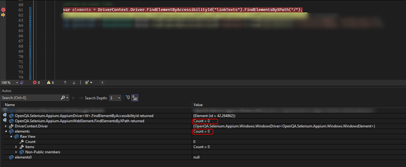 Driver found the element but could not click because of the "An element command failed because ...