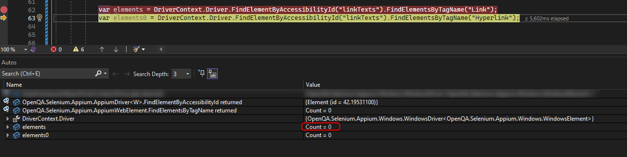 Driver found the element but could not click because of the "An element command failed because ...